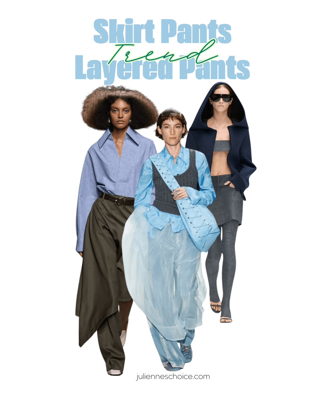 SS 2025 Skirt Pants & Layered Pants: How to Wear Them? A Complete Trend ...