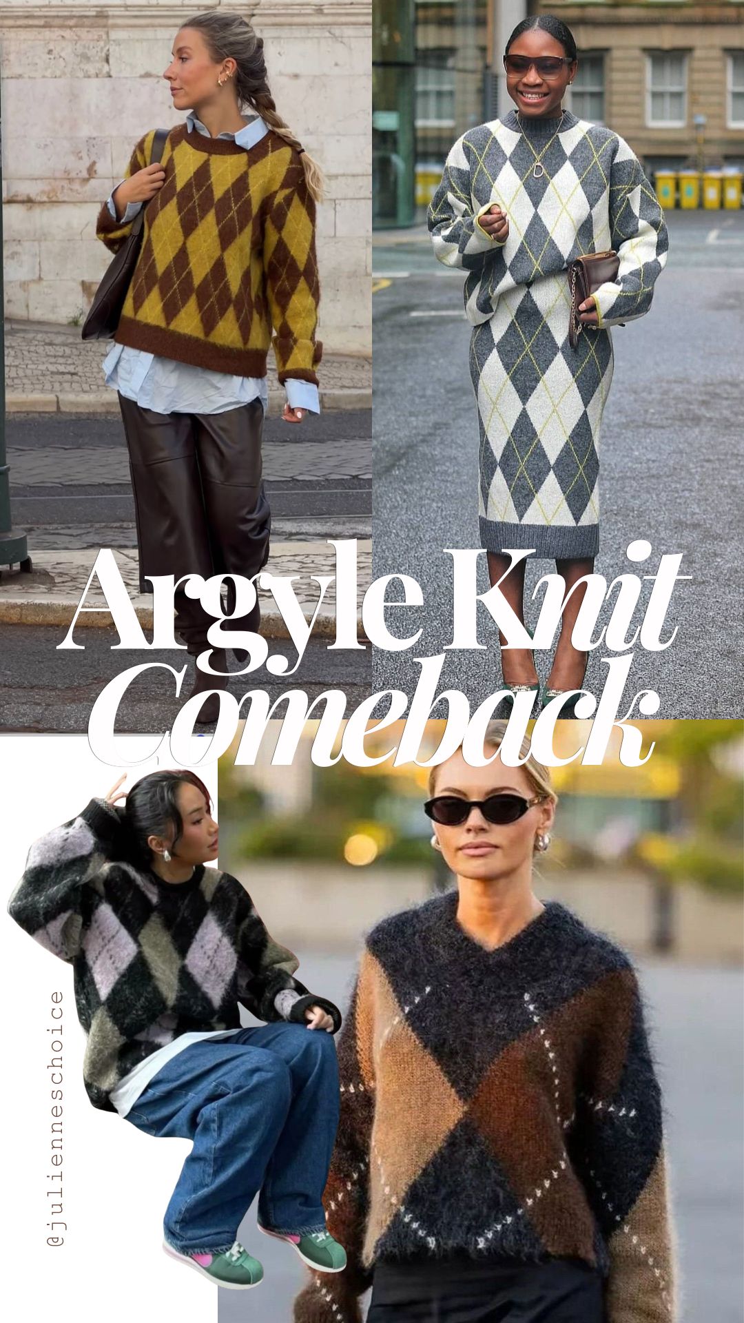 Argyle Knit Comeback: The Return of a Timeless Pattern - JulieNne's Choice